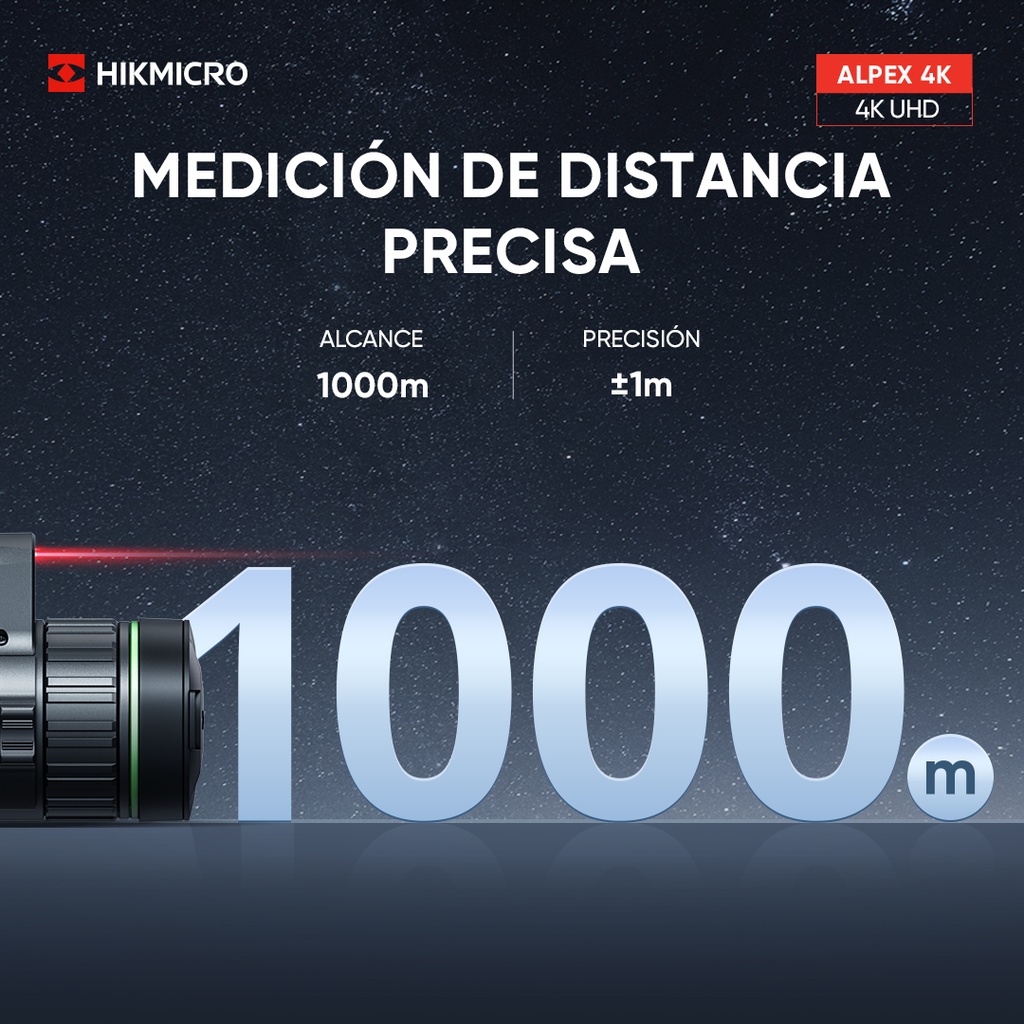 HIKMICRO Alpex 4K A50EL - Visor Nocturno con Telémetro | Visor Nocturno ...